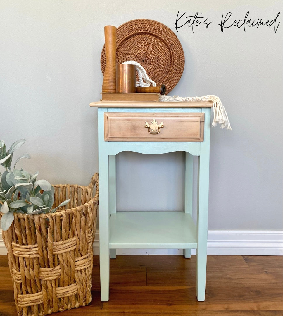 End Table in "Fancy Frock" with "Limestone Glaze" drawer – Country Chic ...