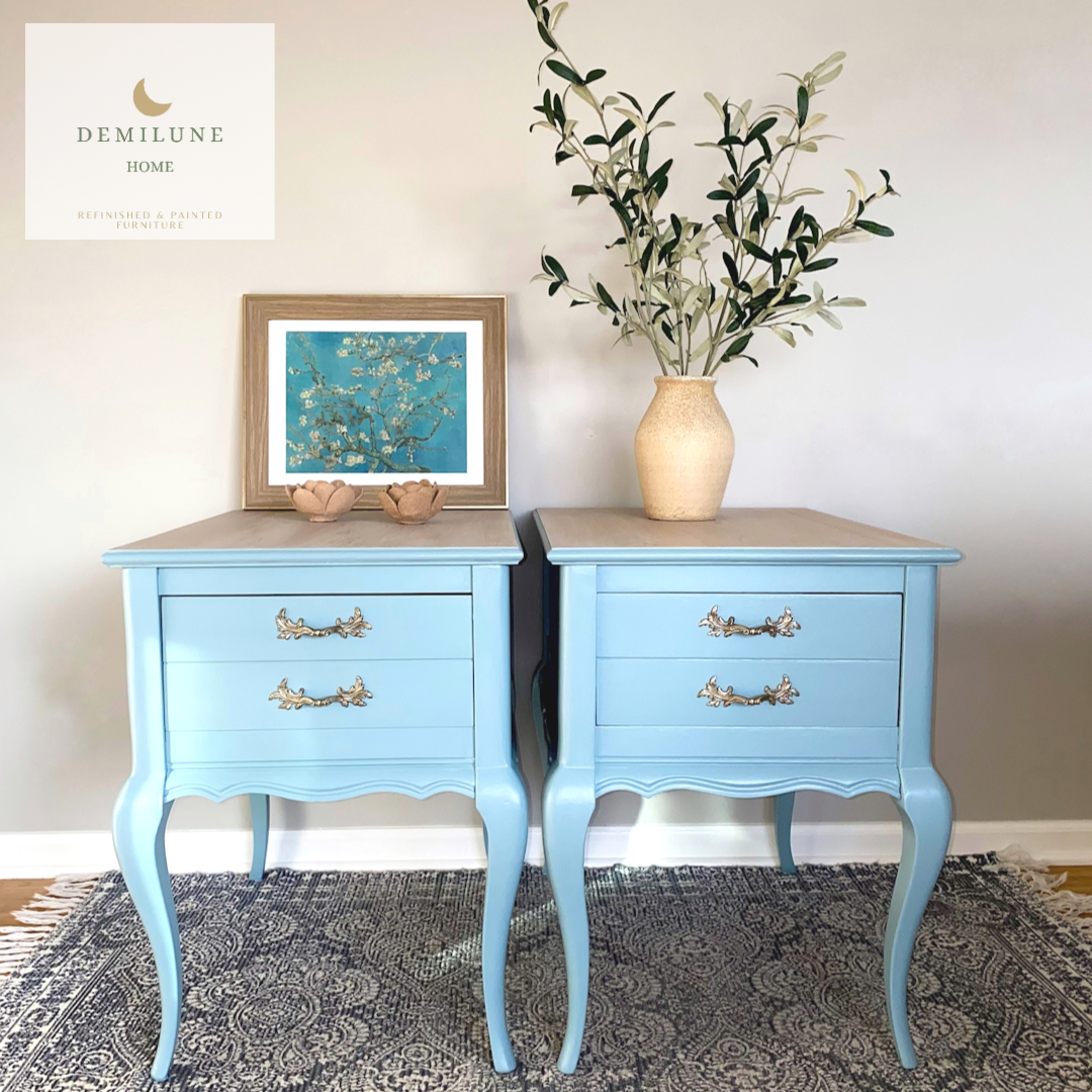 Matching French Provincial End Tables in "Nightfall" – Country Chic Paint