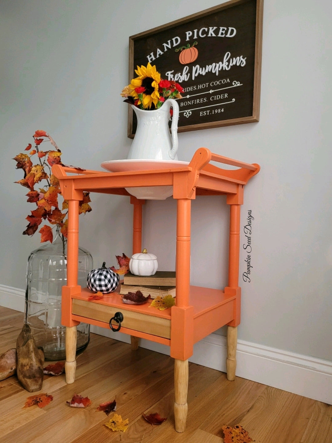 Autumn side table in "Persimmon" – Country Chic Paint
