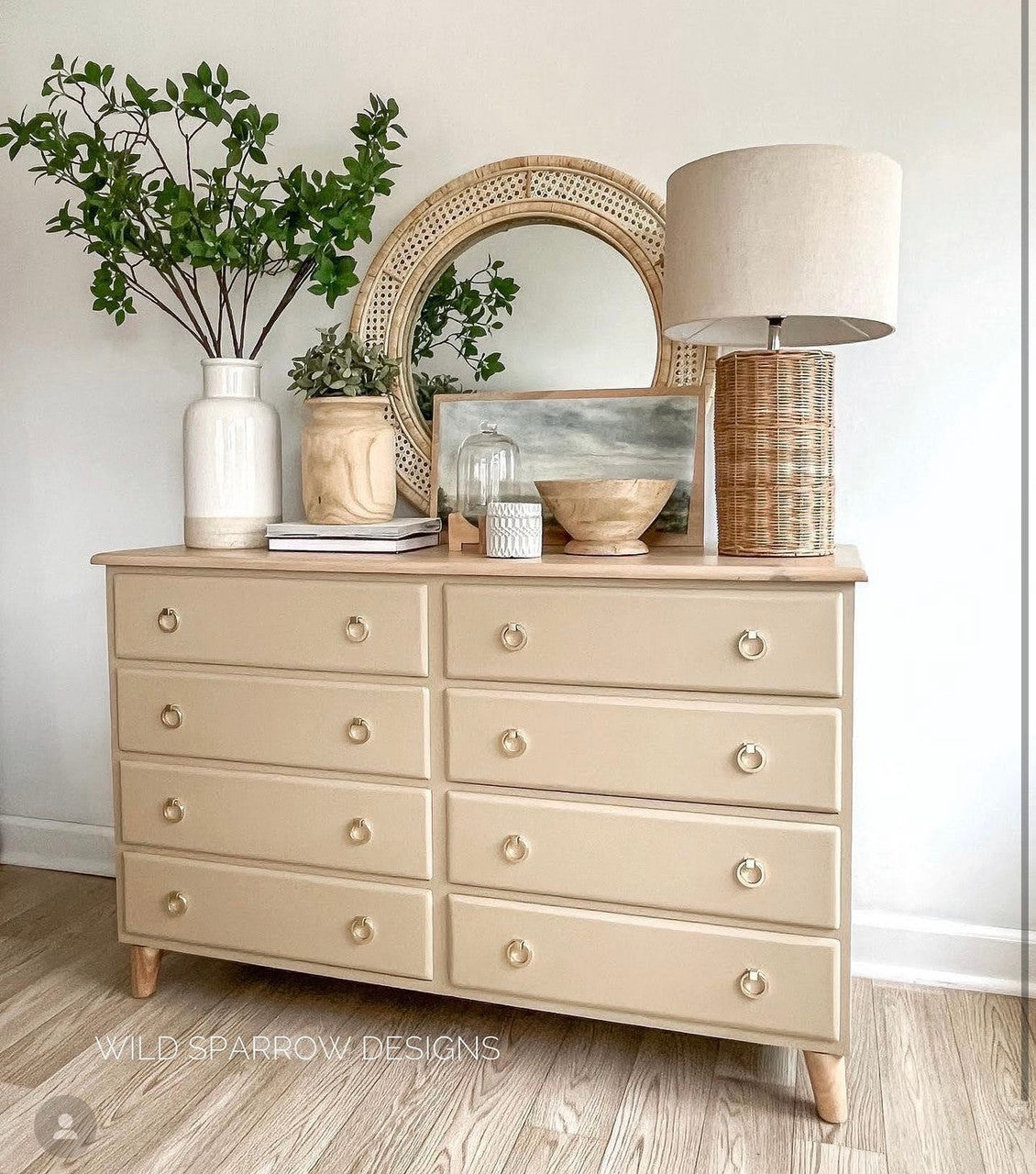 Modern tan dresser in "Road Trip" – Country Chic Paint