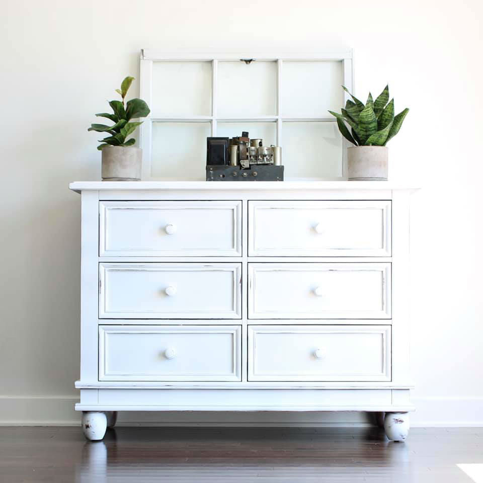 Six Drawer Storage Cabinet in "Simplicity" – Country Chic Paint