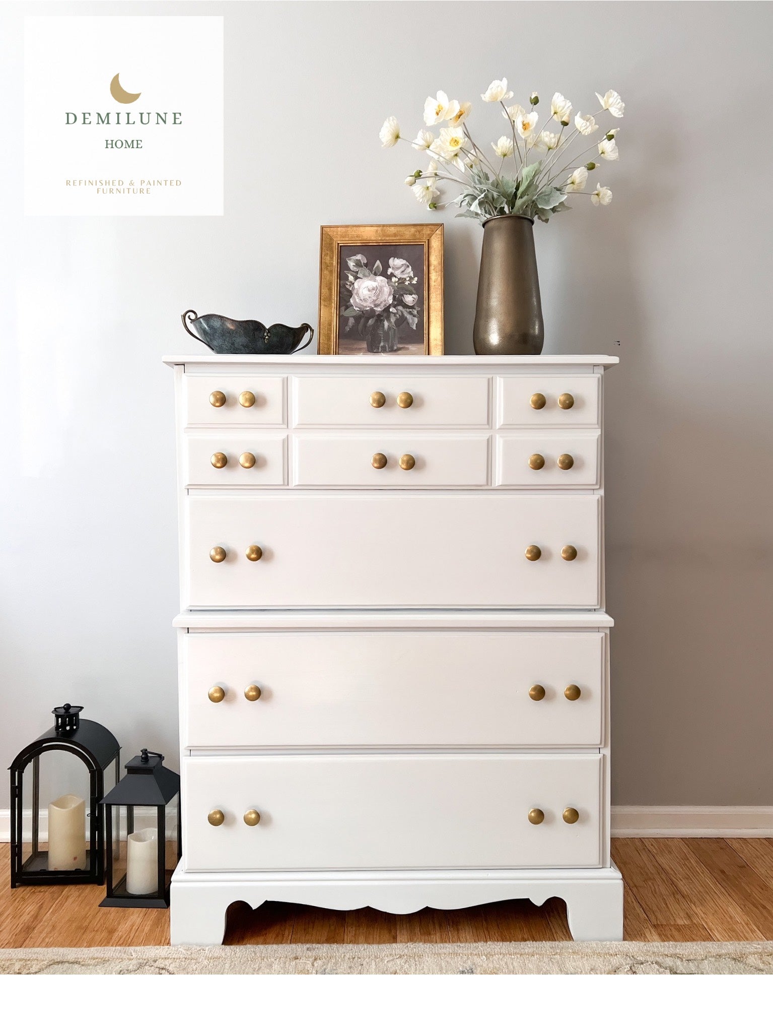 Clean, modern tallboy dresser in "Simplicity" – Country Chic Paint