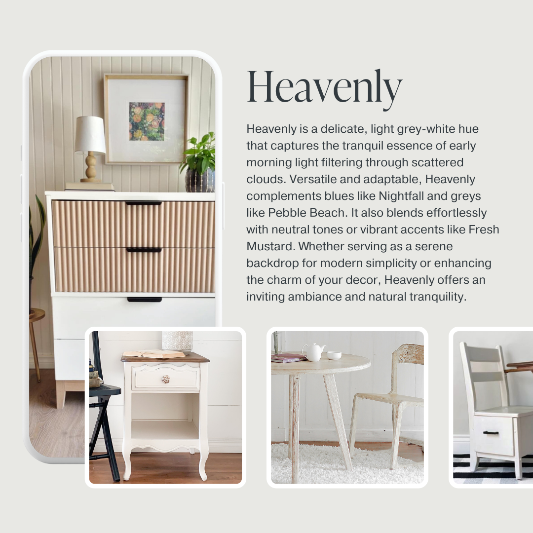 Heavenly Chalk Style Paint for Furniture Home Decor DIY Cabinets Crafts ...