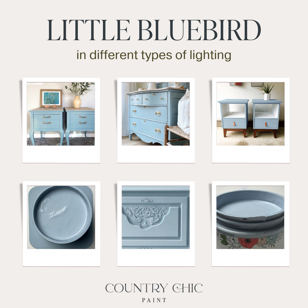 Little Bluebird Chalk Style Paint for Furniture Home Decor DIY Cabinets ...